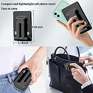 BERITNI Cell Phone Stand, Adjustable Phone Stand for Desk Foldable Cell Phone Holder for Office Desktop Cradle Dock Compatible with iPhone 14 13 12 Pro Max, iPad Mini, All Mobile Phone, Black