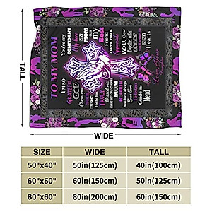 Birthday Gifts for My Mom Blanket from Daughter Christian Soft Warm Cozy Throw Blankets Fleece Blanket Thanksgiving Christmas Mom for Sofa Bedding Travel 60x50 Inch