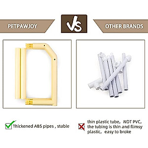 PETPAWJOY Cat Window Perch, Strong Suction Cups Easy Clean Safety Cat Hammock Window Seat for Large Fat Cat or Double Cats (Up to 50lbs)