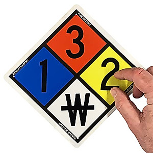 SmartSign NFPA Adhesive Label Kit (Placard, Digits & Symbols) | 8.5" Tall (Tip-to-Tip) Diamond Laminated Vinyl, 6" x 6"