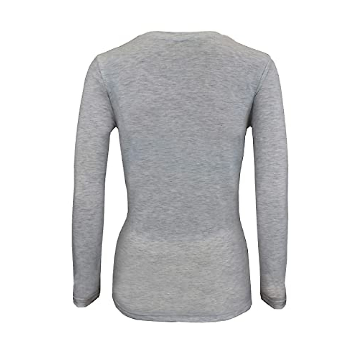 M&M SCRUBS Women's Under Scrub Tee Soft and Breathable Crew Neck Long Sleeve T-Shirt(Heather Charcoal, Small)