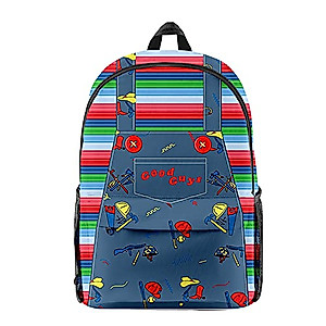 BINGTIESHA Chucky Season 2 3D TV play backpack Denim bag Unisex Oxford Cloth Travel Harajuku Bag Shoulder Bags Fashion Unisex (JY08070)