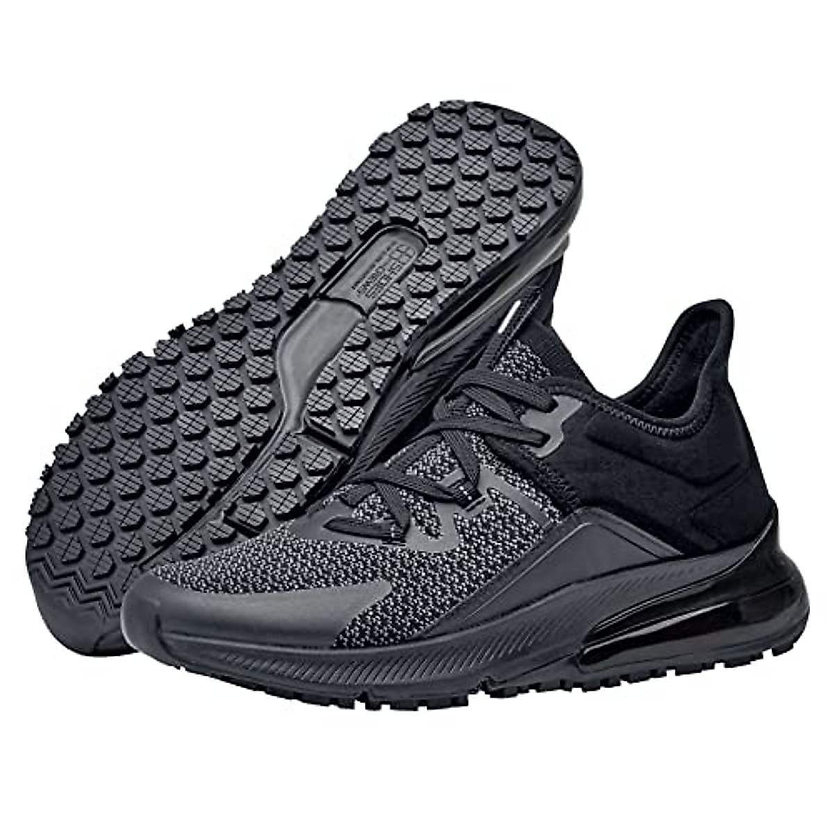 Shoes for Crews Gia, Women's Slip Resistant Work Shoes, Black, Size 7