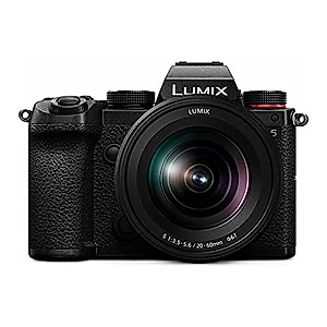 Panasonic LUMIX S5 4K Mirrorless Full-Frame L-Mount Camera with 20-60mm Lens and 16-35mm f/4 Wide Zoom Lens and DMW-BLK22 Battery Bundle (3 Items)