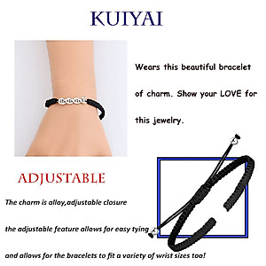 KUIYAI Biology Chemistry Atomic Science Gift Science Student Graduation Gift DNA Gift For Scientist Always Remember Gift (DNAbraceletC-BLK)