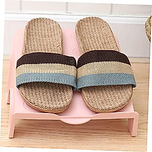 Holibanna 3pcs Double Shoe Tray Sneaker Shelf Plastic Storage Shelves Plastic Display Stands Shoe Stacker Shoe Storage Slot Rack Shoes Storage Shelf Home Supply Practical Shoes Holder Simple