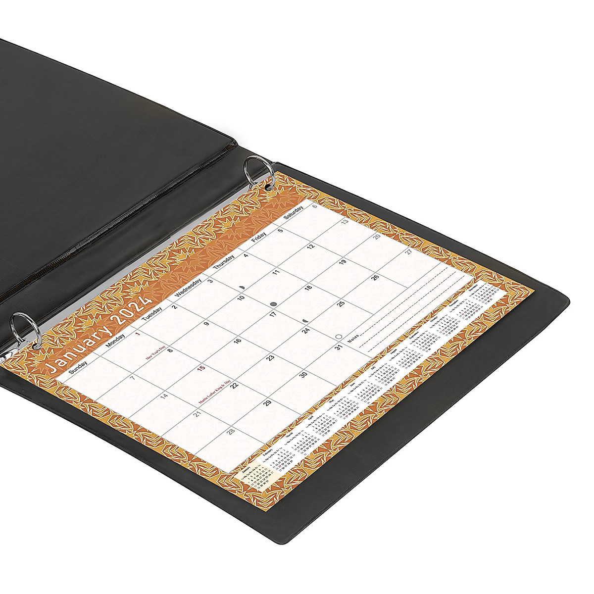 2024 Calendar 12 Months Student Calendar/Planner for 3-Ring Binder, Desk, or Wall -v025