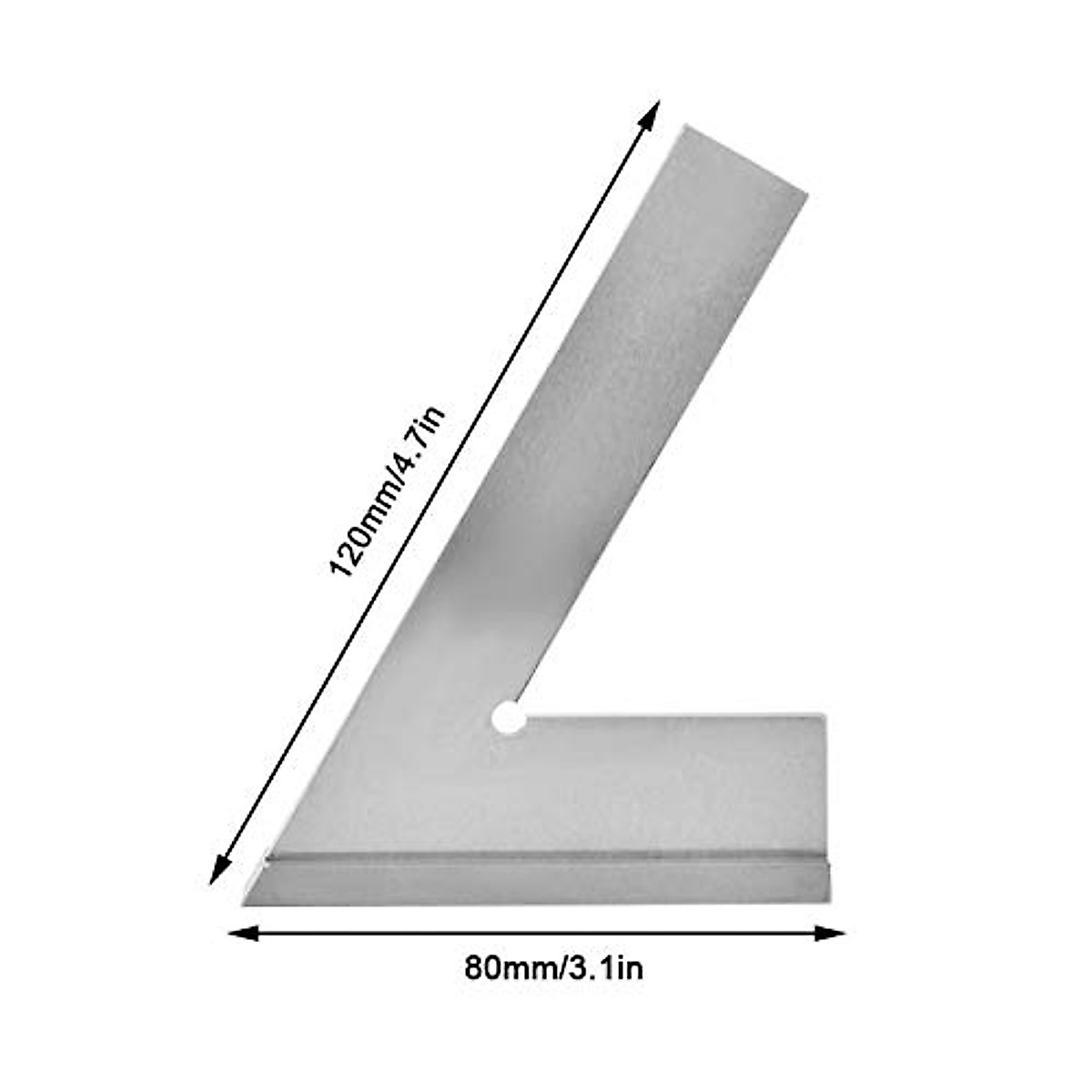 Angle Ruler 60 Degree High Accuracy Ruler Angle Ruler Seat for Centering Stones for Measuring(120x80mm)