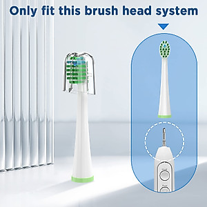 Replacement Toothbrush Heads for Water Pik Sonic Fusion (SF-01 / SF-02 / SF-03 / SF-04), Compact, with Covers, 3 Count, White