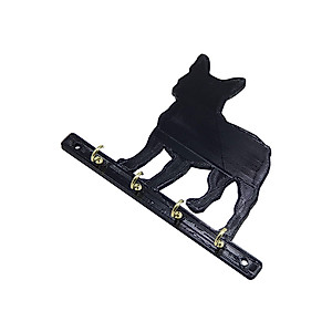 Medallurgy French Bulldog Dog Leash or Key Rack Holder Hanger Hooks Organizer