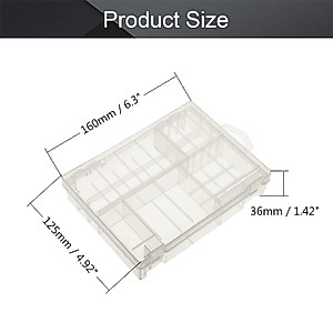Bettomshin 160mmx120mmx36mm AA/AAA/C/D Battery Storage Case Holder Organizer Box Transparent