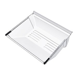 HECASA Crisper Pan Drawer Replacement for 2188664 WP2188664 Compatible with Whirlpool, Kenmore, Maytag, Kitchen Aid Refrigerator W/White Handle