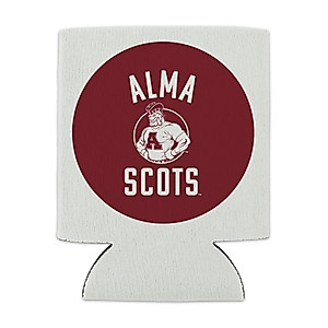 Alma College Scots Logo Can Cooler - Drink Sleeve Hugger Collapsible Insulator - Beverage Insulated Holder