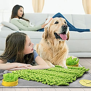 Snuffle Mat for Dogs, 37.8'' X 18.9'' Sniffing Mat Dog Feeding Mat for S/M/L Dogs, Slow Feeder Interactive Dog Puzzle Toys for Slow Eating and Stress Relief