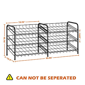 MOOACE Can Rack Organizer, 2 in 1 Can Storage Dispenser Holds up to 72 Cans, Can Organizer for Pantry Kitchen Cabinet, Black