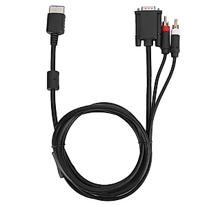 VGA High Definition Cable, Flexible Wear‑Resistant Audio Conversion Cable, VGA Cable with Audio Converter, for DC