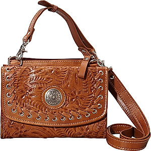 American West Texas 2 Step Grab-and-Go Combination Bag Shoulder Bag Golden Tan One Size