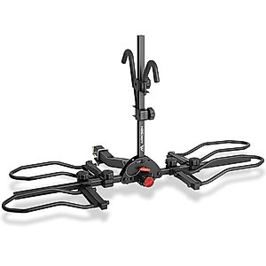Arksen 2" Hitch Mounted Rack Smart Tilting 2-Bike Platform Style Carrier for Standard, Fat Tire, and Electric Bicycles -150 lbs Heavy Weight Capacity