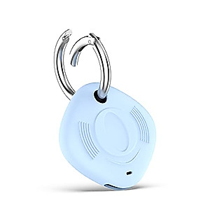 TenCloud 3-Pack Cases Compatible with Samsung Galaxy SmartTag Tracker Finder Portable Silicone Durable Key Ring Case for Galaxy SmartTag (Blue+Teal+Gray)