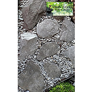 Natural Slate Stone -1 to 3 inch Rocks for Miniature or Fairy Garden, Aquarium, Model Railroad & Wargaming (2)
