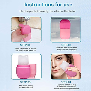 PASNOWFU Upgrade Ice Cube Face Roller, Facial & Eyes and Neck, Brighten Skin & Enhance Your Natural Glow, Facial Treatment to Tighten & Tone Skin & De-Puff The Eye Area, Cryotherapy for Face (White)