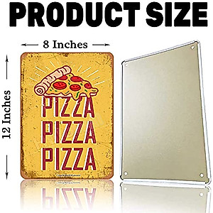 Pizza Pizza Pizza Metal Sign Vintage Poster Creative Home Wall Decor Garden Bar Cafe Club 8" x 12"