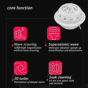 Luroze Mini Dishwasher, Portable Usb-powered High Pressure Wave Turbo Dishwasher with 2 Modes,Automatic Shut off Efficient Cleaning Small Dish Washing Machine for Travel Kitchen Tableware(white)