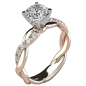 Baralonly Diamond Rings for Women, Luxury Elegance Fashion, Personality Ring Diamond Inlaid Ring, Unique Hands Decor Sweet Premium Gift for Friend Parent Wife Husband