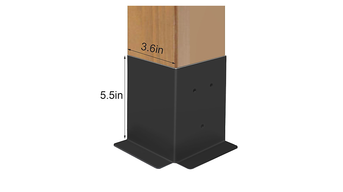 4x4 Post Base Supports - Heavy Duty Steel, Easy Installation