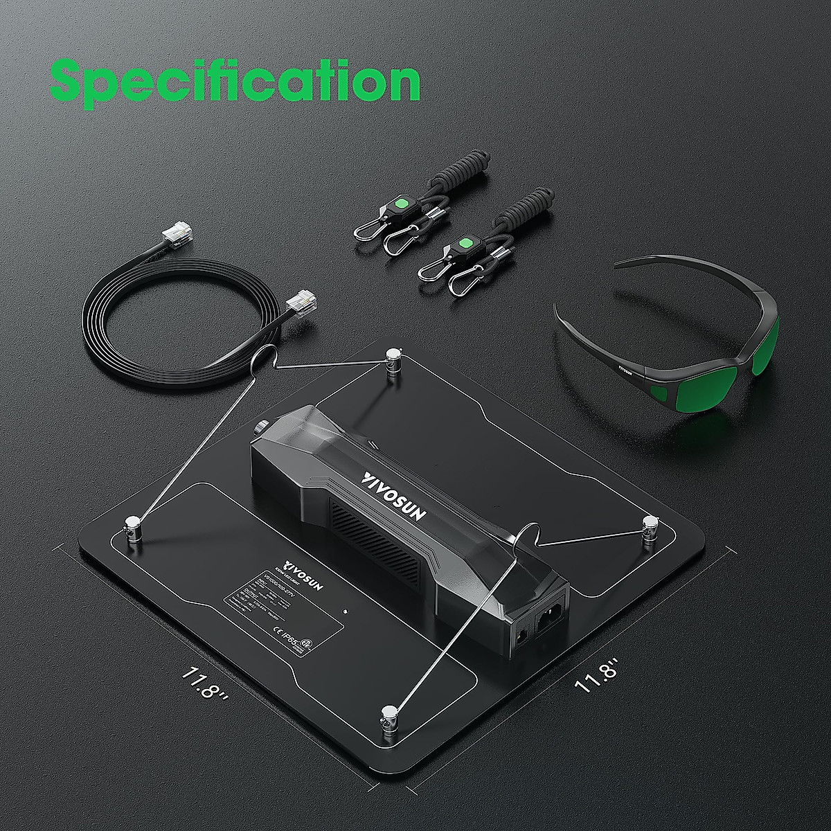 VIVOSUN VS1000 LED Grow Light with Samsung LM301 Diodes & Sosen Driver Dimmable Lights Sunlike Full Spectrum for Indoor Plants Seedling Veg and Bloom Plant Grow Lamps for 2x2/3x3 Grow Tent