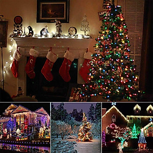 MAYSAK Solar String Lights Outdoor Waterproof 100LED 39.4ft Christmas Fairy Lights with 8 Modes Decoration Starry Light for Patio, Lawn, Landscape, Garden, Home, Wedding, Party, Xmas Tree