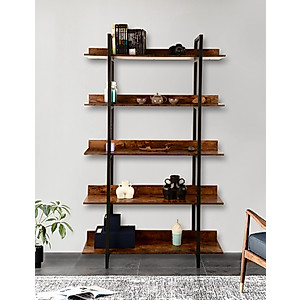 Vocuer 5 Tier Bookshelf Tall Bookcase bookcases and Book Shelves 5 Shelf Bookshelves and bookcases Wide Bookshelf for Bedroom Large Bookshelf Small Open Bookcase Shelf Book case Book Shelf for Office