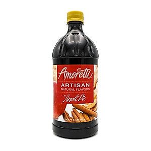 Amoretti - Natural Apple Pie Artisan Flavor Paste 8 oz - Perfect For Pastry, Savory, Brewing, and more, Preservative Free, Gluten Free, Kosher Pareve, No Artificial Sweeteners, Highly Concentrated