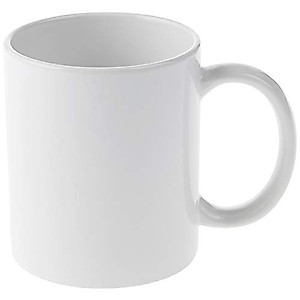 Cricut Beveled Blank, Ceramic-Coated, Dishwasher & Microwave Safe Mug to Decorate, Mug Press & Infusible Ink Compatible,12 Oz Sublimation, Ideal for Crafts and Printing, 6 Count, White