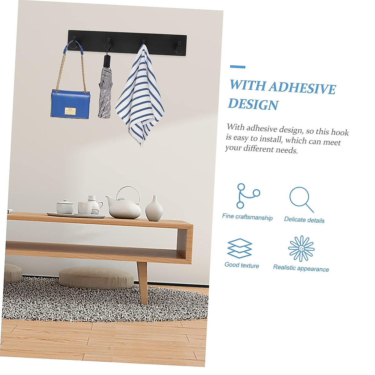 Zerodeko 3pcs Coat Hook Scarves Hook Towel Hooks for Hanging Door Hanging Rail Hanger Door Key Hanger Coat Mount Wall Mounted hat Hanging Door 304 Stainless Steel