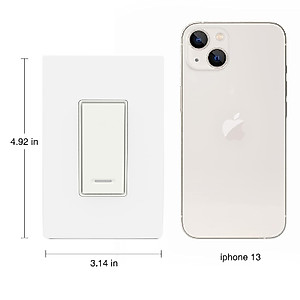 BN-LINK WiFi Smart in-Wall Light Switch, No Hub Required with Timer Function, White, Compatible with Alexa and Google Assistant, Neutral Wire Needed, 2.4 Ghz Network Only (4 Pack)