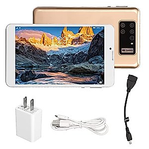 GOWENIC 7 inch Tablet, 1GB 16GB Tablet for Android 5.1, MT6592 Octa Core, Dual SIM GSM 7 Inch IPS Display, Front 0.3MP Rear 2MP, WiFi, Bluetooth, 3000 mAh, Gold(US)