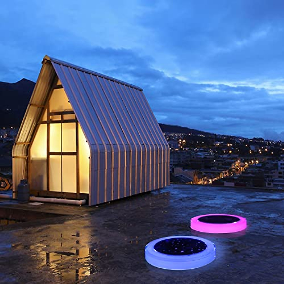 Arclight Floating Pool Lights with Remote Control, IP68 Waterproof Solar Powered Light That Float, Swimming Pools LED for Outdoor Party Decor Night Adjustable RGB Colors 20 Modes Lamp, 1pcs