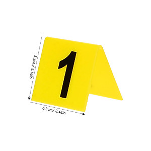 10pcs Plastic Table Triangle Table Number Signs V-Shaped Restaurant Table Sign for Restaurant Wedding Conference