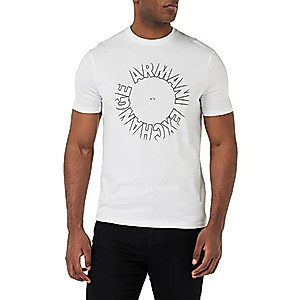 A|X ARMANI EXCHANGE Men's Jersey Graphic Short Sleeve T-Shirt, White, Medium