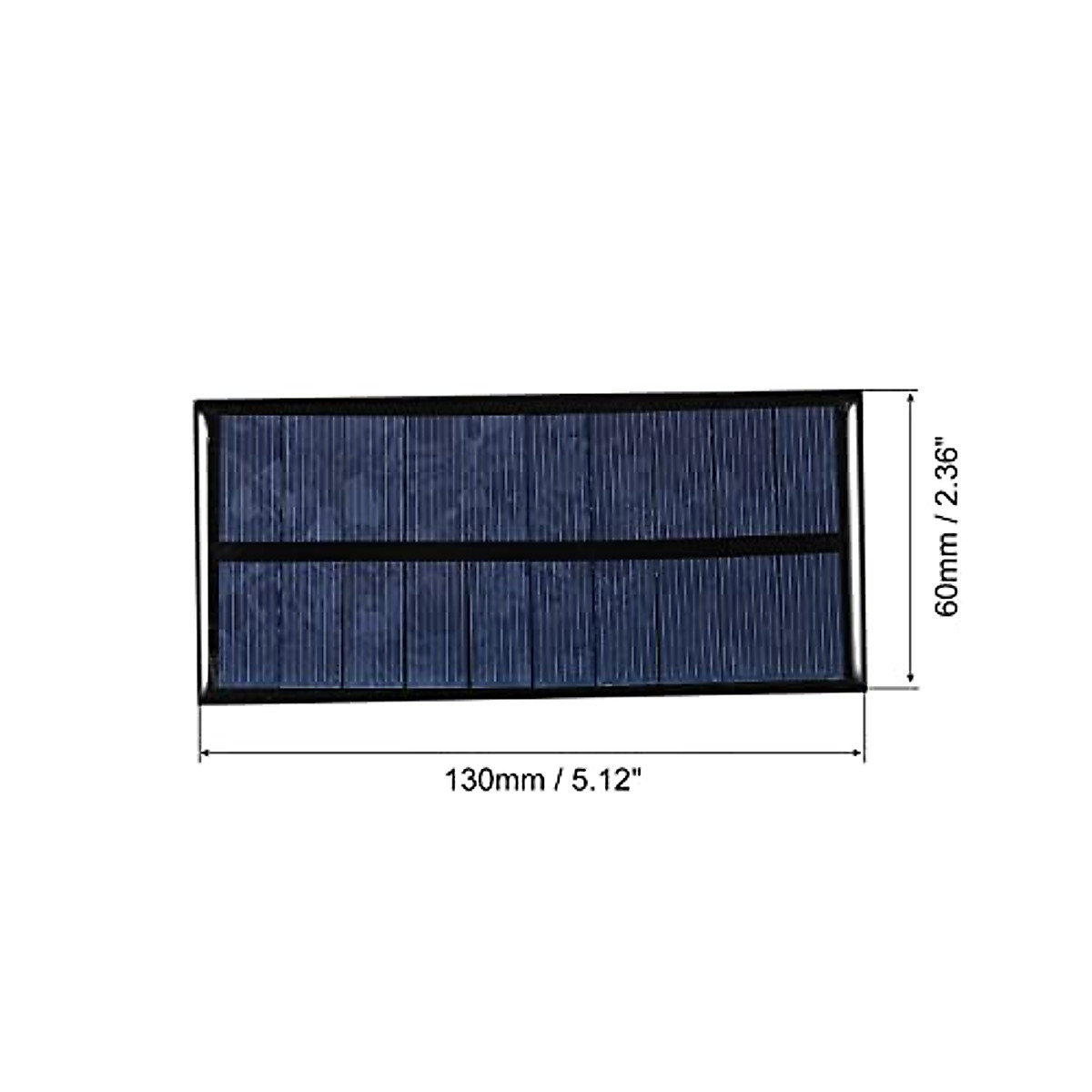 MECCANIXITY Mini Solar Panel Cell 5V 200mA 1W 130mm x 60mm for DIY Electric Power Project Pack of 2