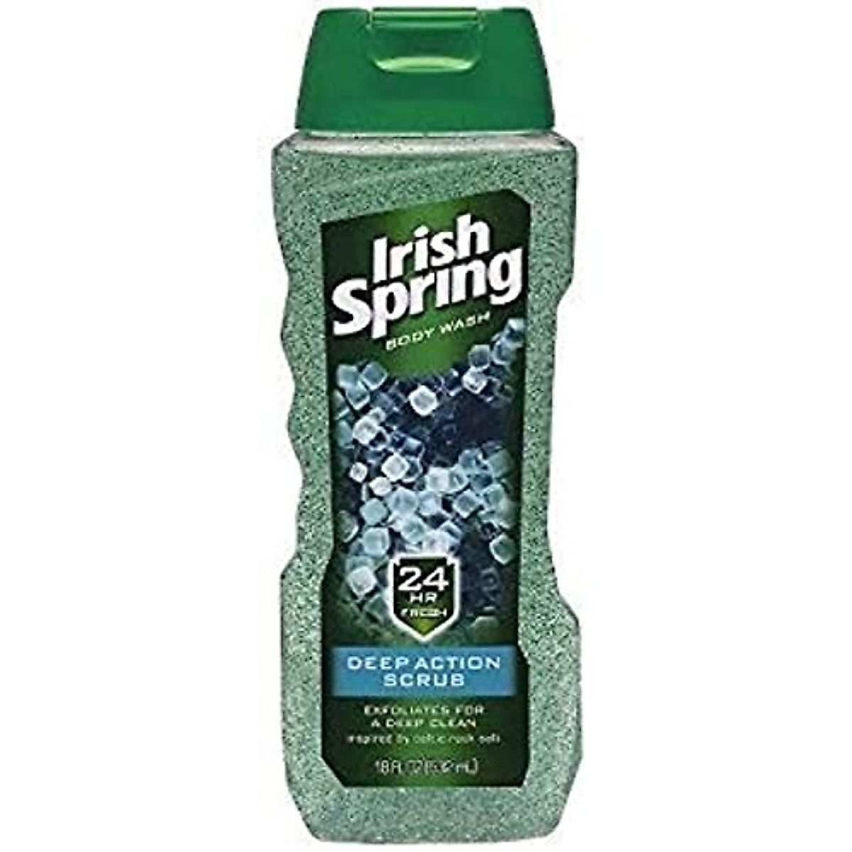 Irish Spring Body Wash Deep Action Exfoliating Scrub, 18 Fl Oz (Pack of 2)