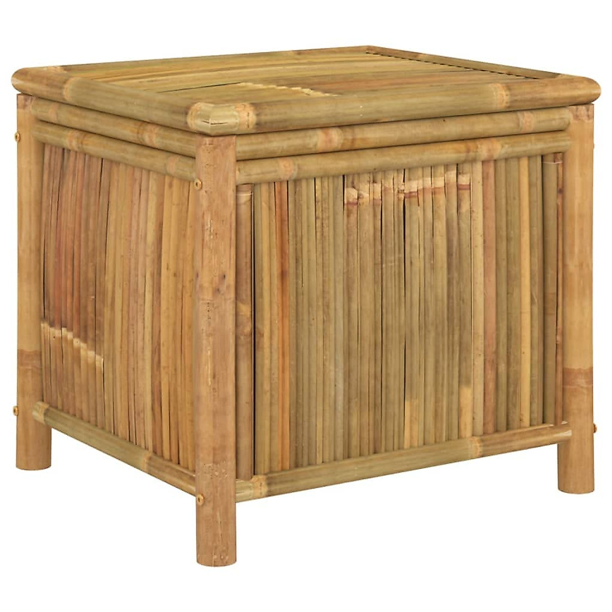 UTSRABFA Patio Storage Box Dock Box Farmhouse Storage Boxes Patio Storage Box 23.6"x20.5"x21.7" Bamboo Suitable for Outdoor, Garden, Balcony, Swimming Pool