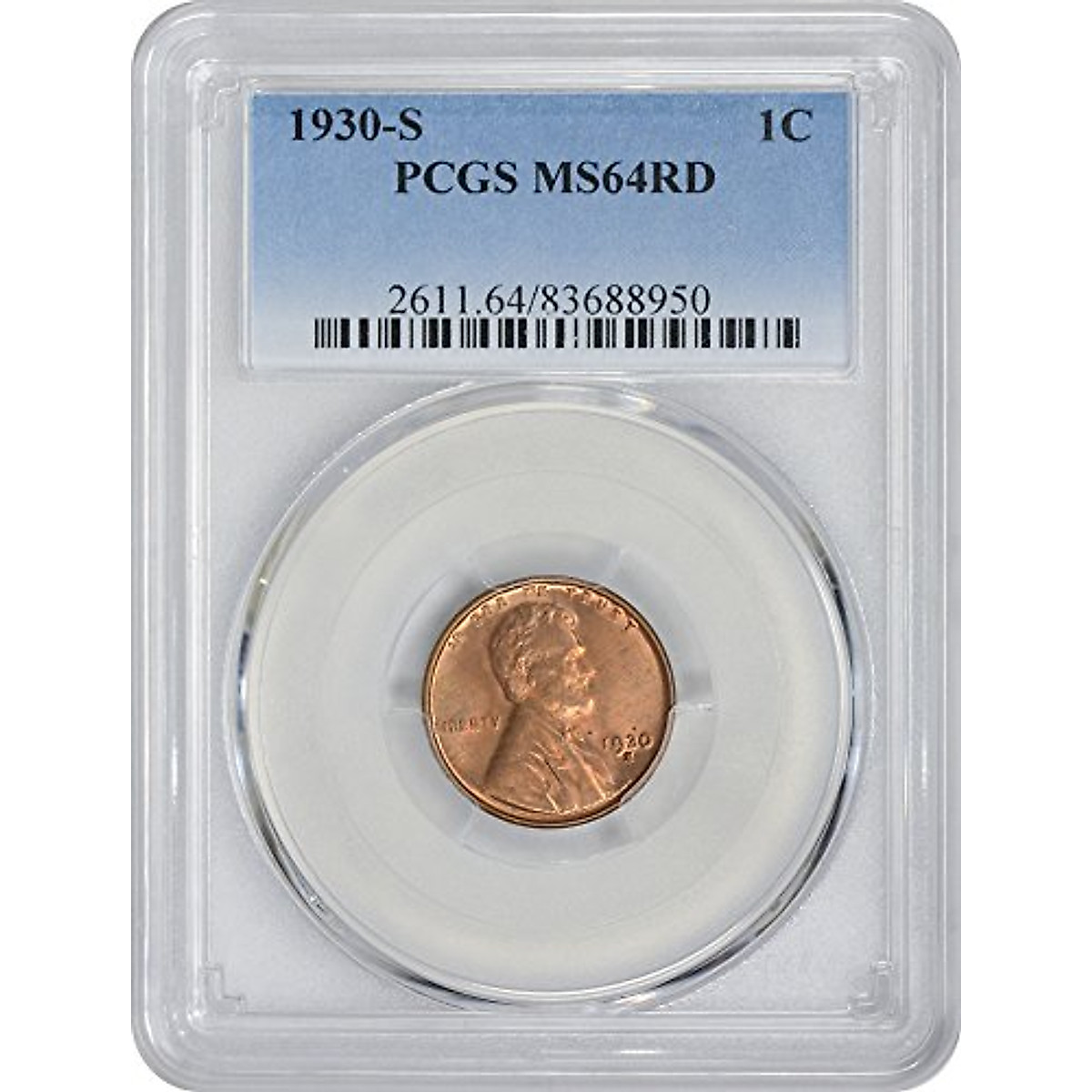1930-S Lincoln Cent, MS64RD, PCGS