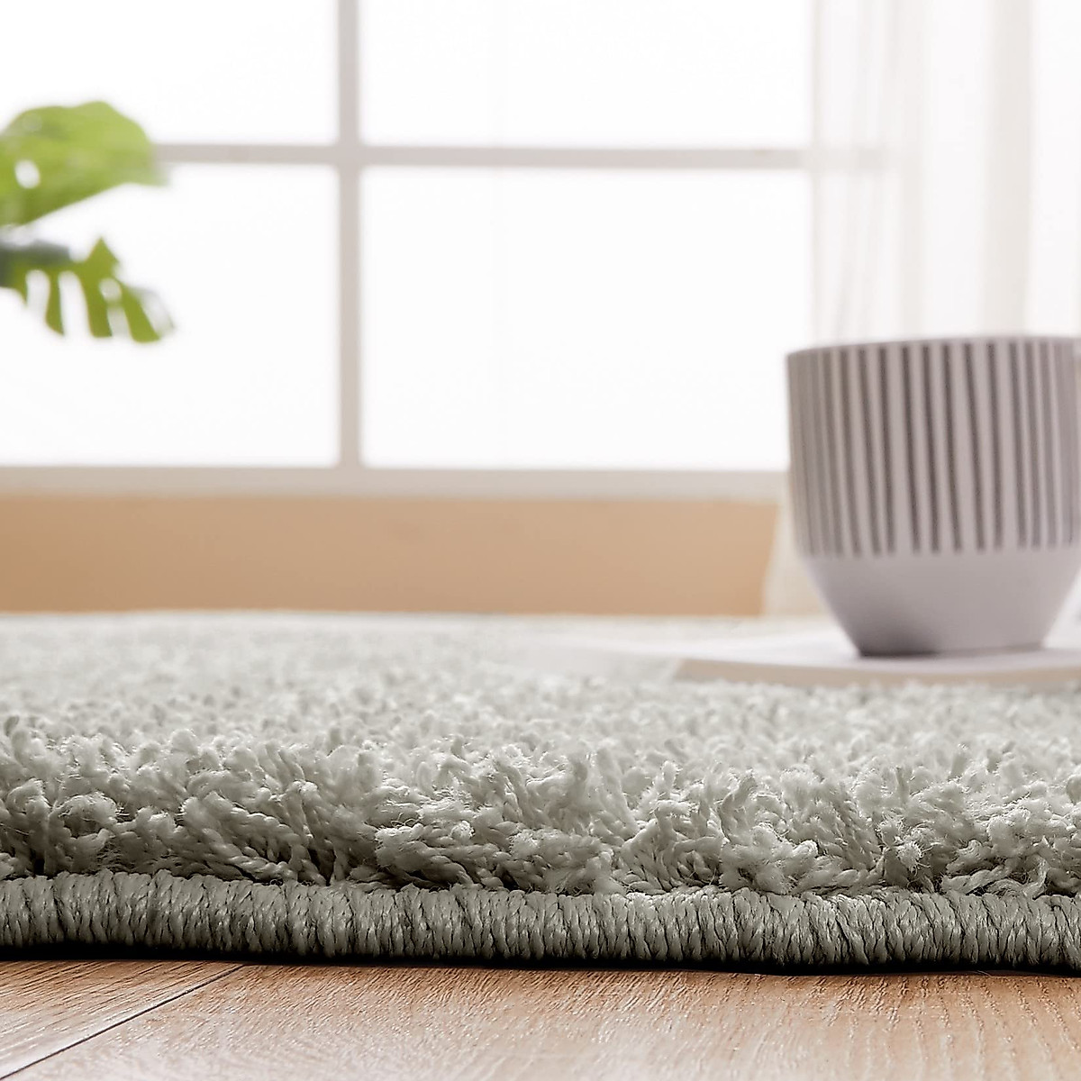 Fashionwu Grey Shag Rug 11 x 15 Shaggy Area Rug for Bedroom Soft Luxury High Pile Fluffy Rug Modern Fur Rug Non-Slip Cozy Furry Plush Rugs Carpet Accent Rug for Living Room Bedroom, Gray, 11 x 15 Feet