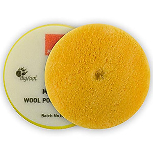 Detail King Rupes Medium Yellow Wool Pad 170mm/ 6.75in - Single - Polishing Pad - Provide an Ultra Smooth Polishing Action
