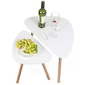 WXBDD Coffee Tables Set of 2 Living Room End Table Sofa Triangle Decor Side Tea Table Furniture for Home Office