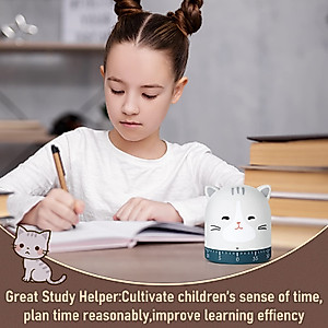 4 Pcs Kitchen Cooking Timer Animal Mechanical Timer 60 Minute Wind up Dial 360° Rotating Countdown Egg Reminder No Batteries Loud Ring Cartoon Alarm for Kids Time Management, Fox Pig Cat Dog(Animal)