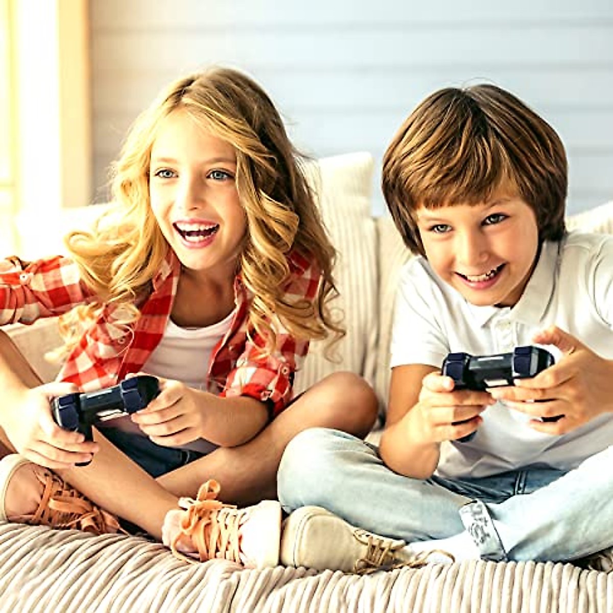 Wireless PS4 Controller - High-Performance Remote Joystick Game Console Controller Compatible with PS4/PS3, PC, Android, iOS Console - Dual Vibration, LED Lights, Built-in Speaker, 6-Axis Sensor