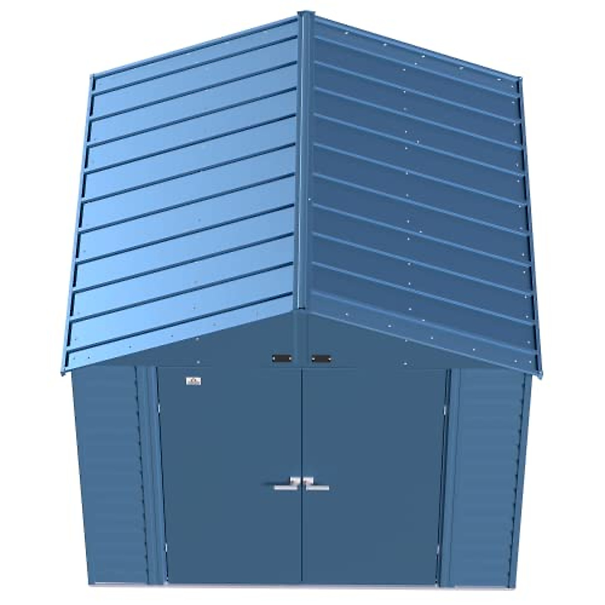 Arrow Shed Select 8' x 8' Outdoor Lockable Steel Storage Shed Building, Blue Grey